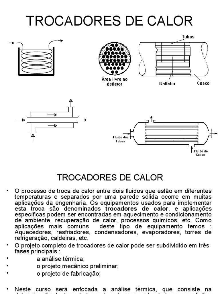 Projeto e Análise Térmica de Trocadores de Calor | PDF | Alternador de energia elétrica | Calor