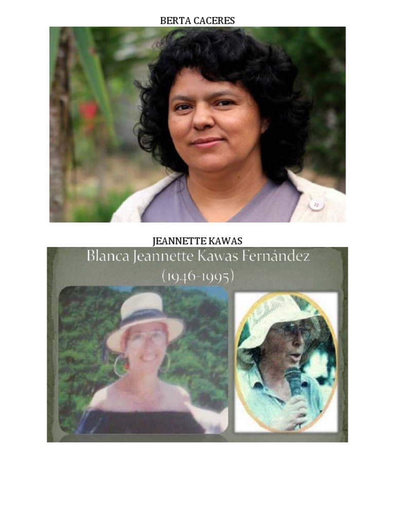 Berta Caceres y Jeannette Kawas Img | PDF