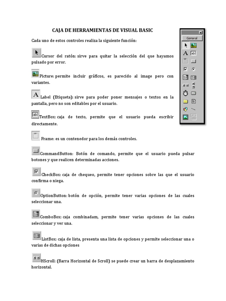 Caja de Herramientas de Visual Basic Info e Img | PDF