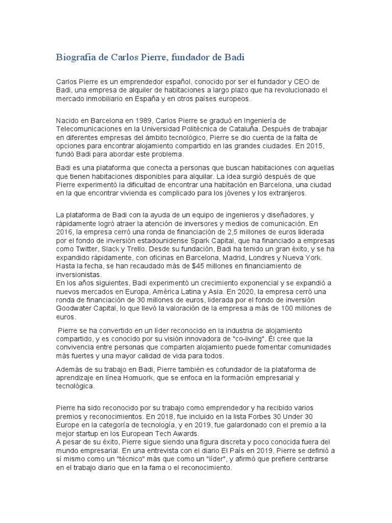 Carlos Pierre | PDF | Barcelona | España