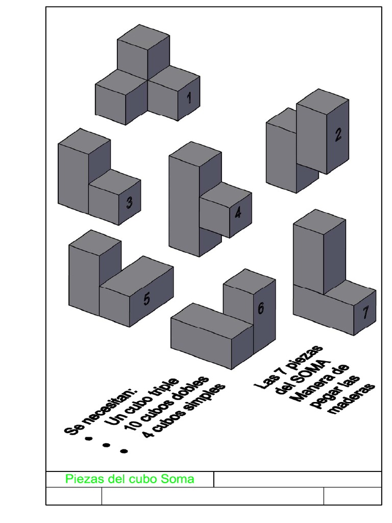 Molde de Las Piezas Del Cubo de Soma | PDF
