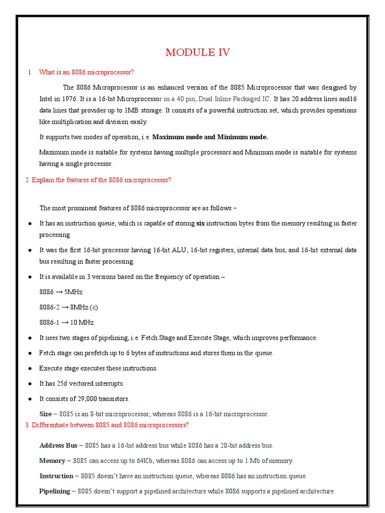 What Is An 8086 Microprocessor?: R in A 40 Pin, Dual Inline Packaged IC | PDF | Central ...