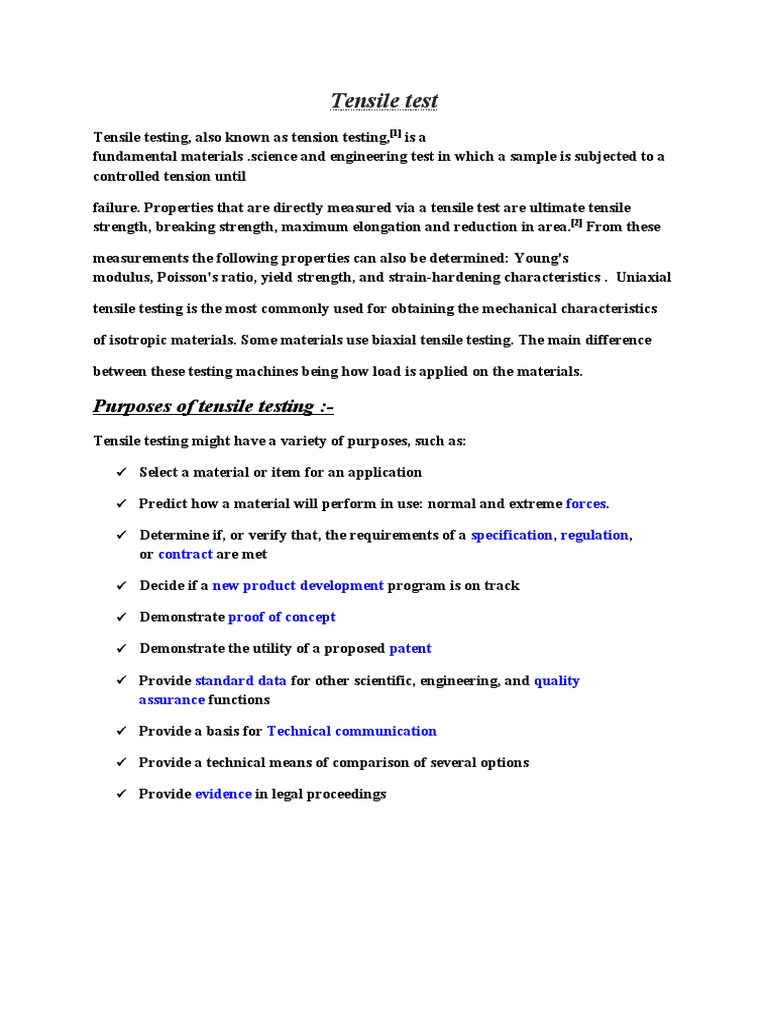 Tensile Test | PDF | Creep (Deformation) | Mechanical Engineering