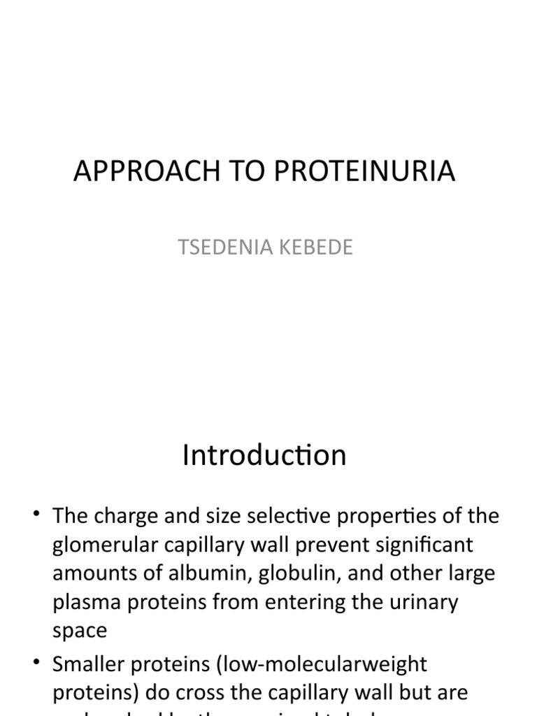 Approach To Proteinuria | PDF | Kidney Disease | Organ (Anatomy)
