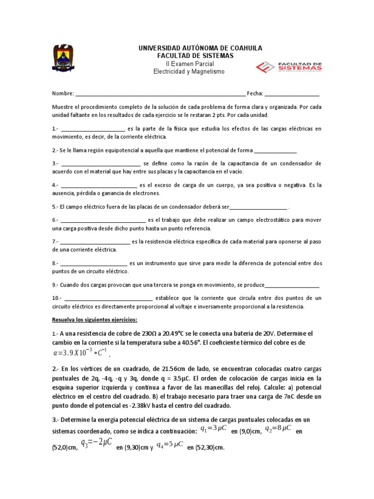 2do - Parcial Mayo 2023 | PDF | Corriente eléctrica | Electricidad