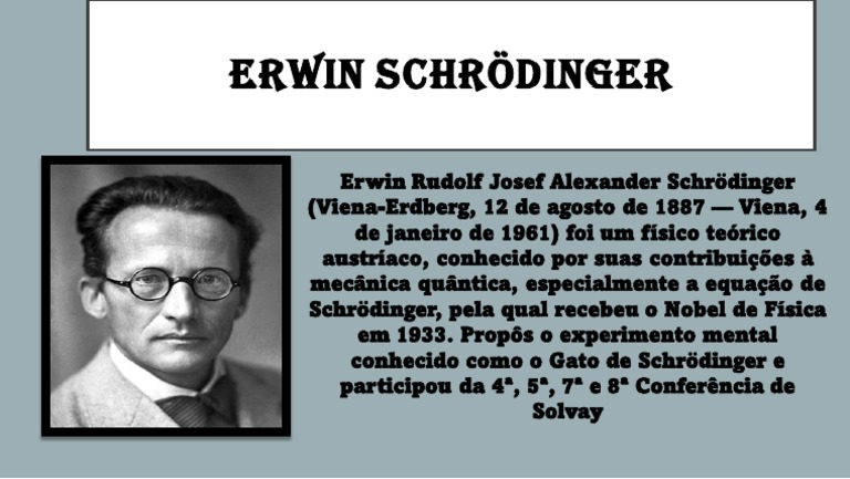 Apresentação sobre Schrodinger | PDF
