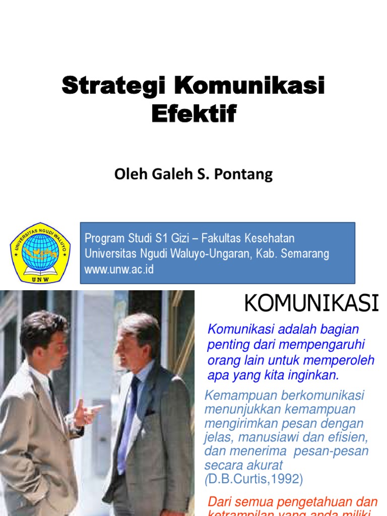 Strategi Komunikasi Efektif Pdf