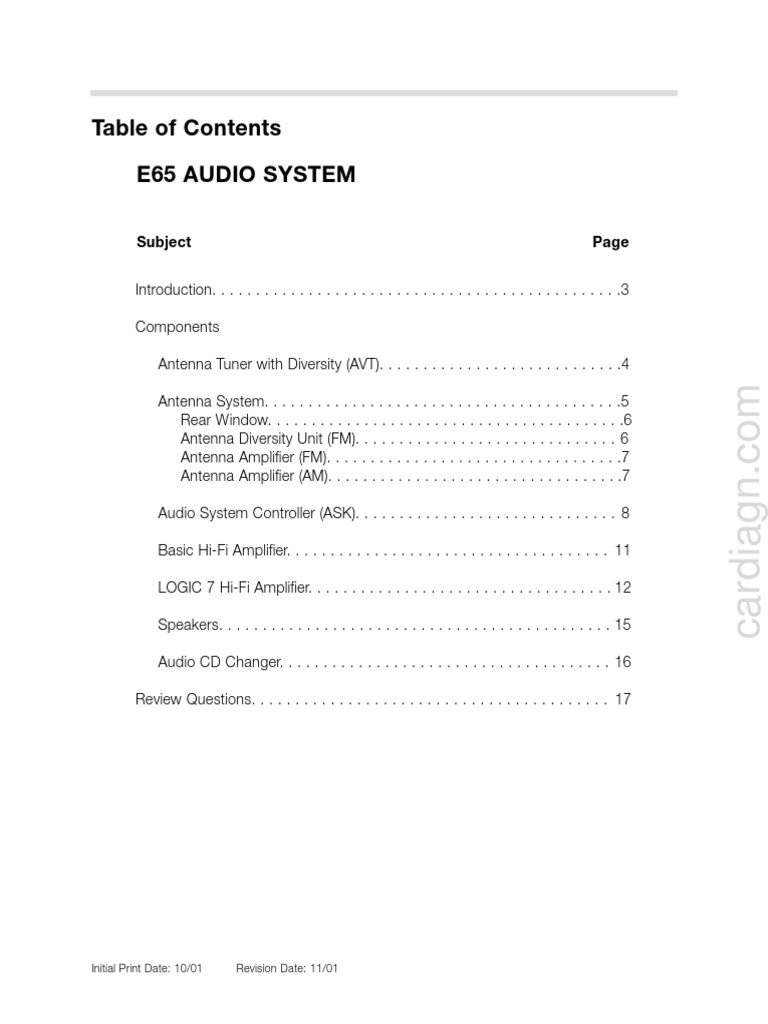 09 E65+Audio+System PDF | PDF | Loudspeaker | Frequency Modulation