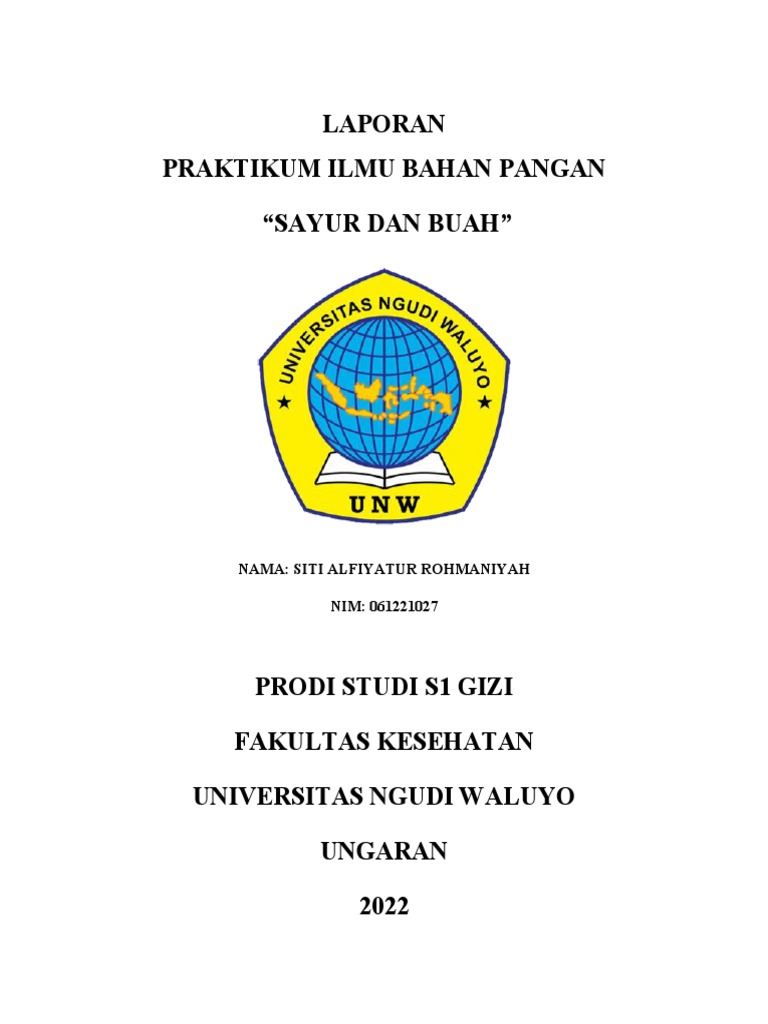Laprak Ibp II Sayur Dan Buah | PDF | Kesehatan Holistik