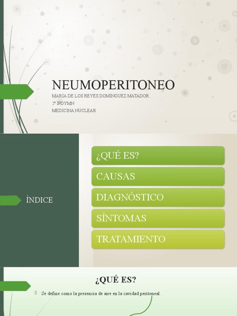 Neumoperitoneo: Causas y Diagnóstico | PDF | Abdomen | Enfermedades y ...