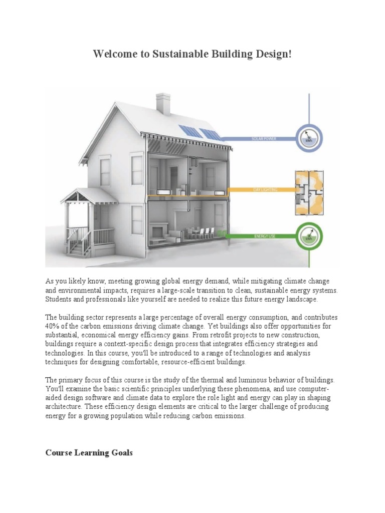 Sustainable Building Design Syllabus | PDF | Efficient Energy Use