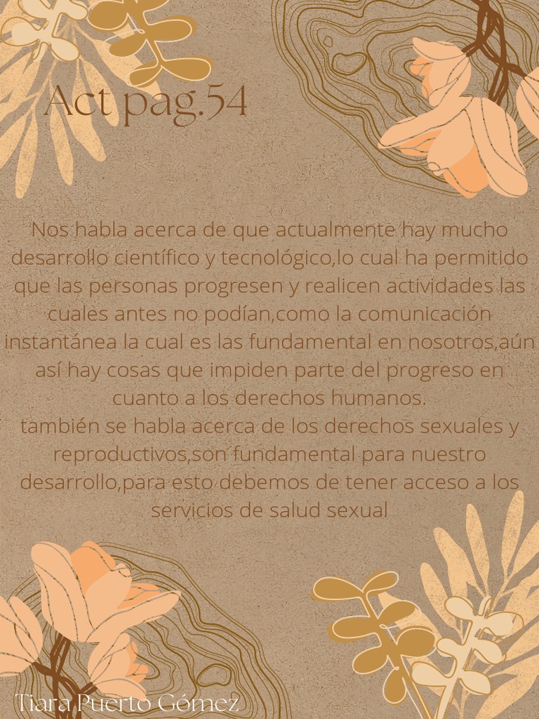 Act Pag.54: Tiara Puerto Gómez | PDF | Ciencias sociales