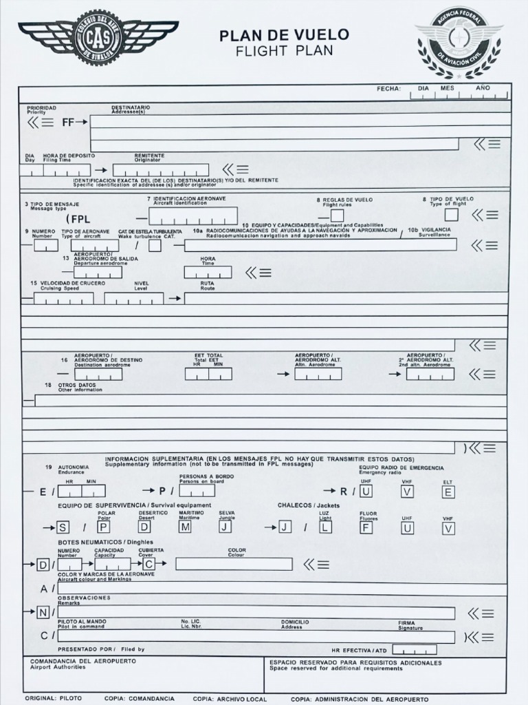 Plan de Vuelo PDF | PDF