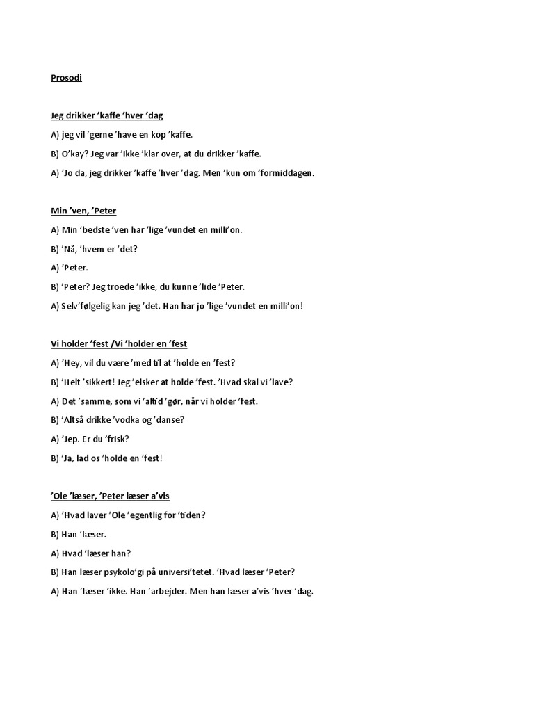 Danish / Module 1 Pronunciation | PDF