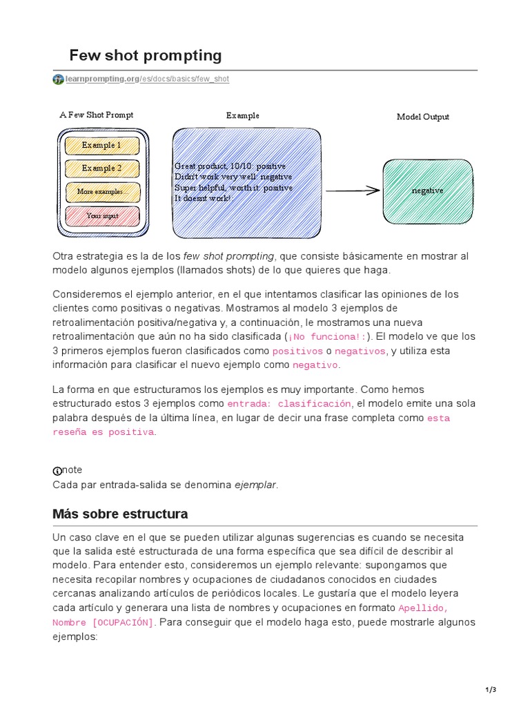 Guía de Few-Shot Prompting | PDF | Ciencia cognitiva | Informática