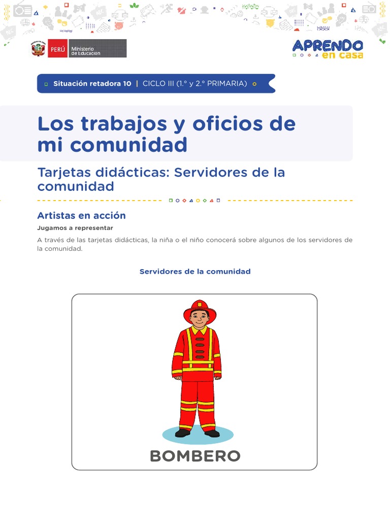 Los Trabajos y Oficios de Mi Comunidad: Bombero | PDF