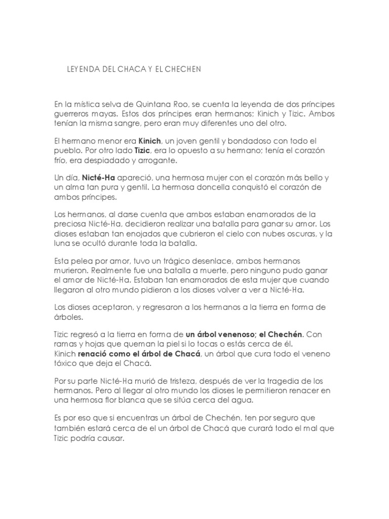 Leyenda Del Chaca y El Chechen - 104430 PDF | PDF