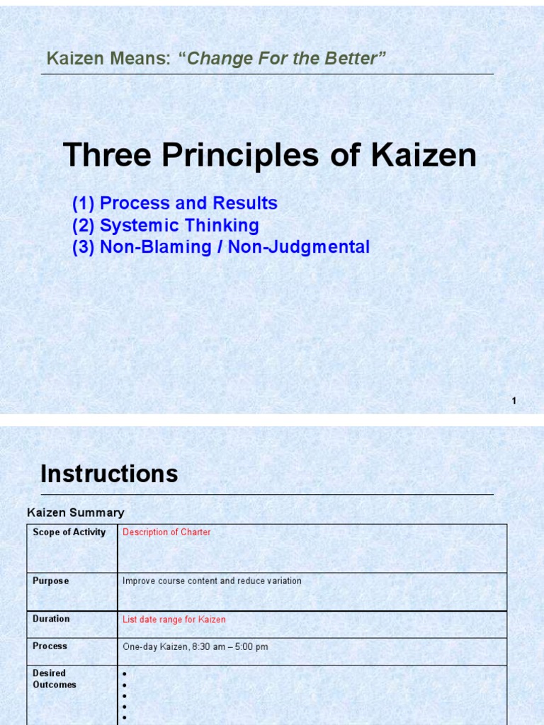 Kaizen Training Course PDF | PDF | Thought | Critical Thinking