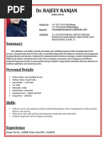 MBBS Doctor CV Format and Sample | PDF | Medical School | Health Care