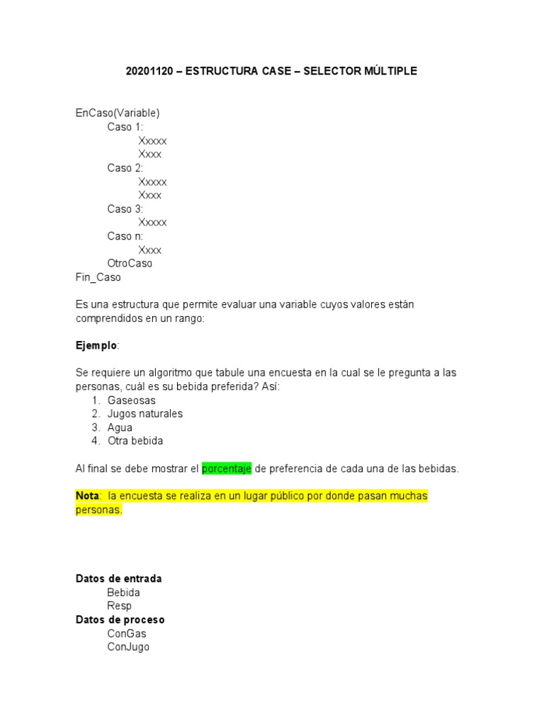 Ciclo Mientras y Selector Múltiple | Descargar gratis PDF | Programación de computadoras ...