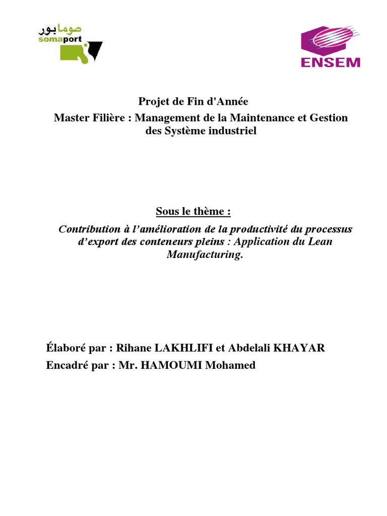 Amélioration de la productivité à Somaport | PDF | Six Sigma | Déchets