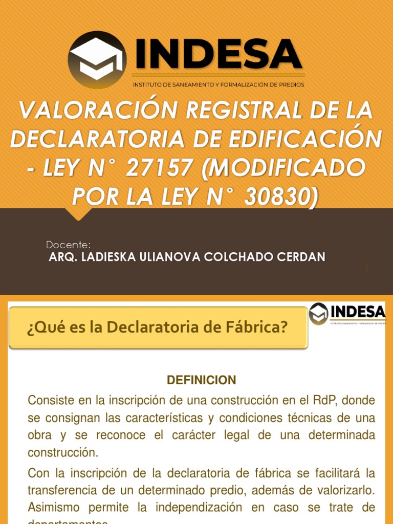 Ley 27157 | PDF | Propiedad | Condominio