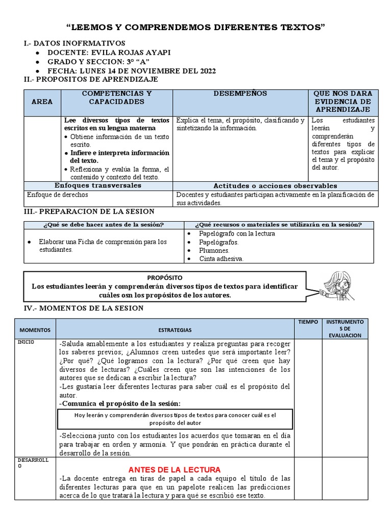 Sesion Diferentes Textos - Proposito Del Autor | PDF | Enigma | Cuentos