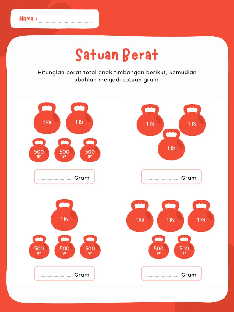 Latihan Satuan Berat PDF | PDF