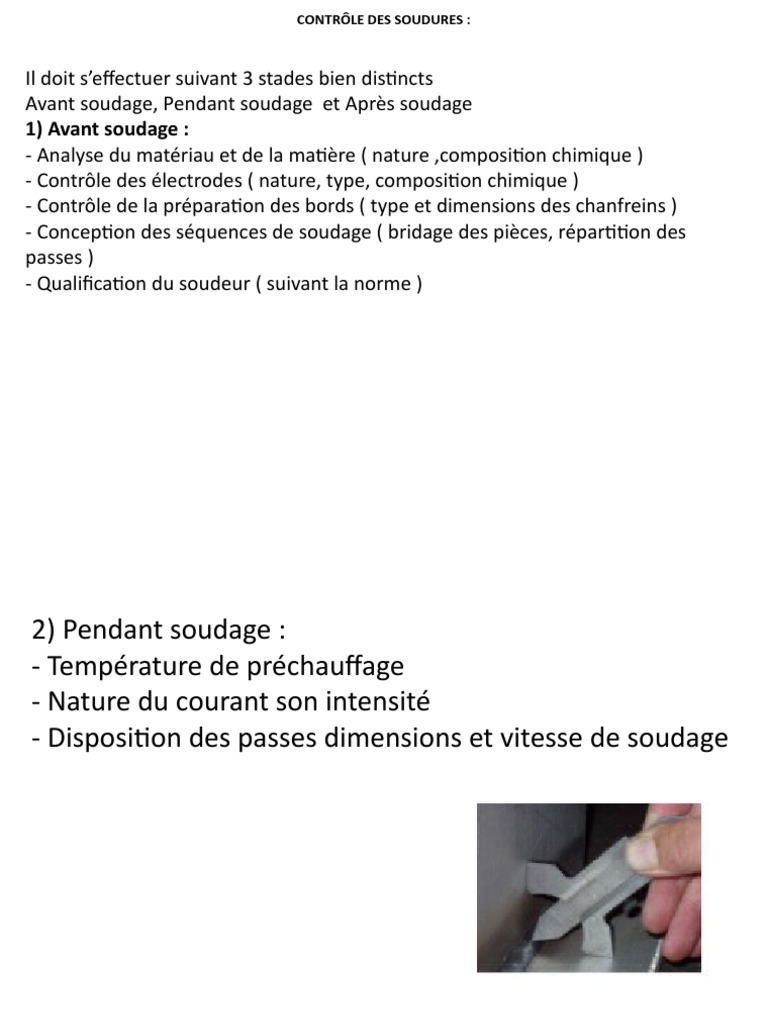 GENERALITE Controle Des Soudures | PDF | Soudage | Construction