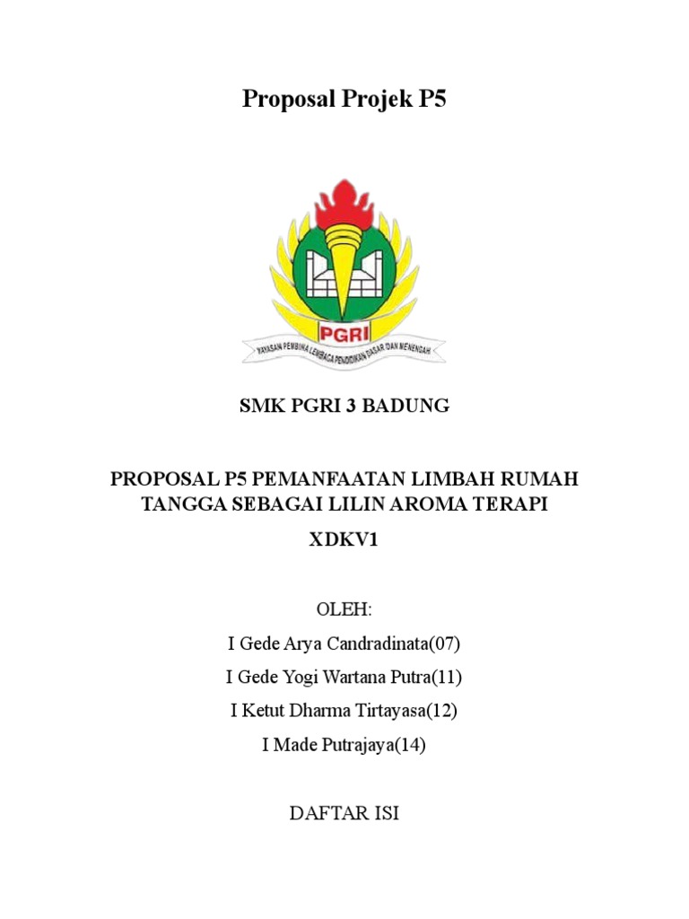 Proposal Projek Tugas Sekolah | PDF