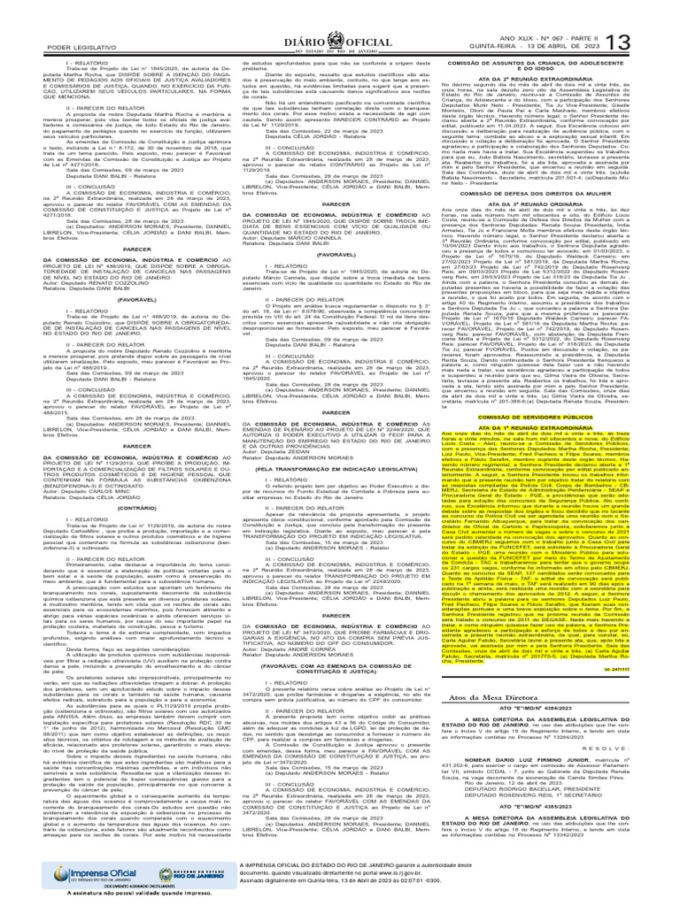 Doerj 13 Abril 2023 Poder Legislativo. PG 13 PDF | PDF | Emenda ...