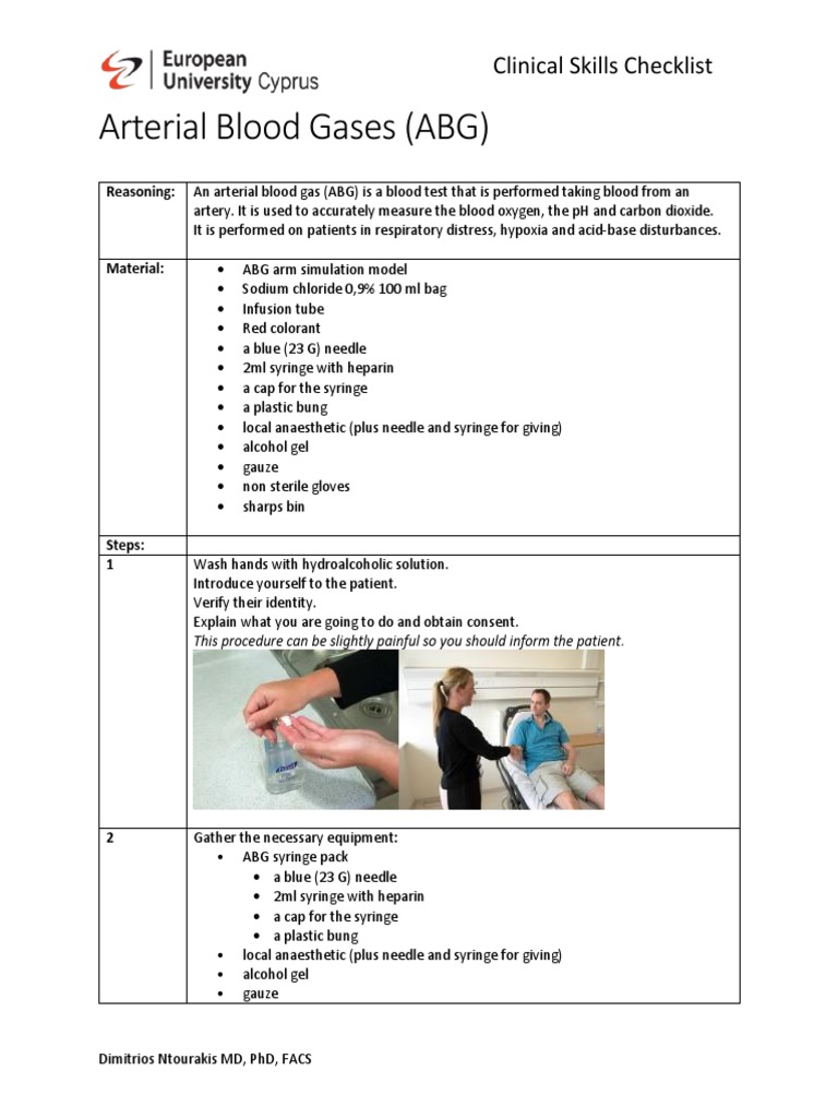Arterial Blood Gases (ABG) PDF | PDF