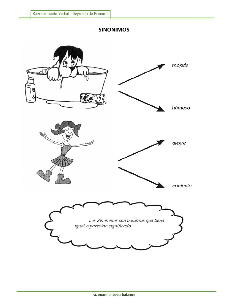 Sinonimos Segundo de Primaria | PDF