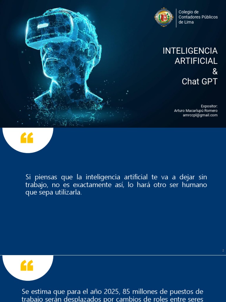 Inteligencia Artificial y ChatGPT Sesión 01 PDF | PDF | Inteligencia artificial | Inteligencia ...