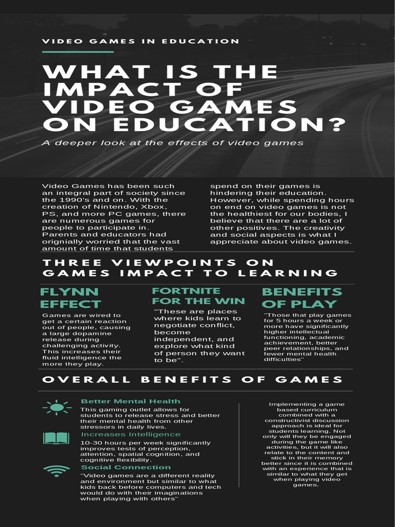 Effects of Video Games on Education | PDF | Video Games | Mental Health