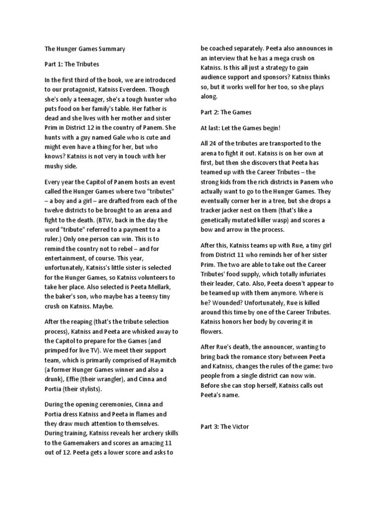 Hunger Games | PDF | The Hunger Games | Violence