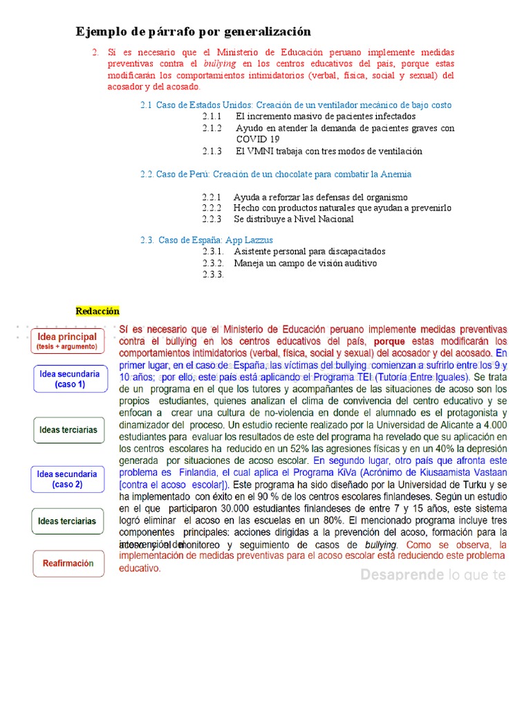 Ejemplos de Generalización en Argumentos | PDF | Ciencias sociales ...