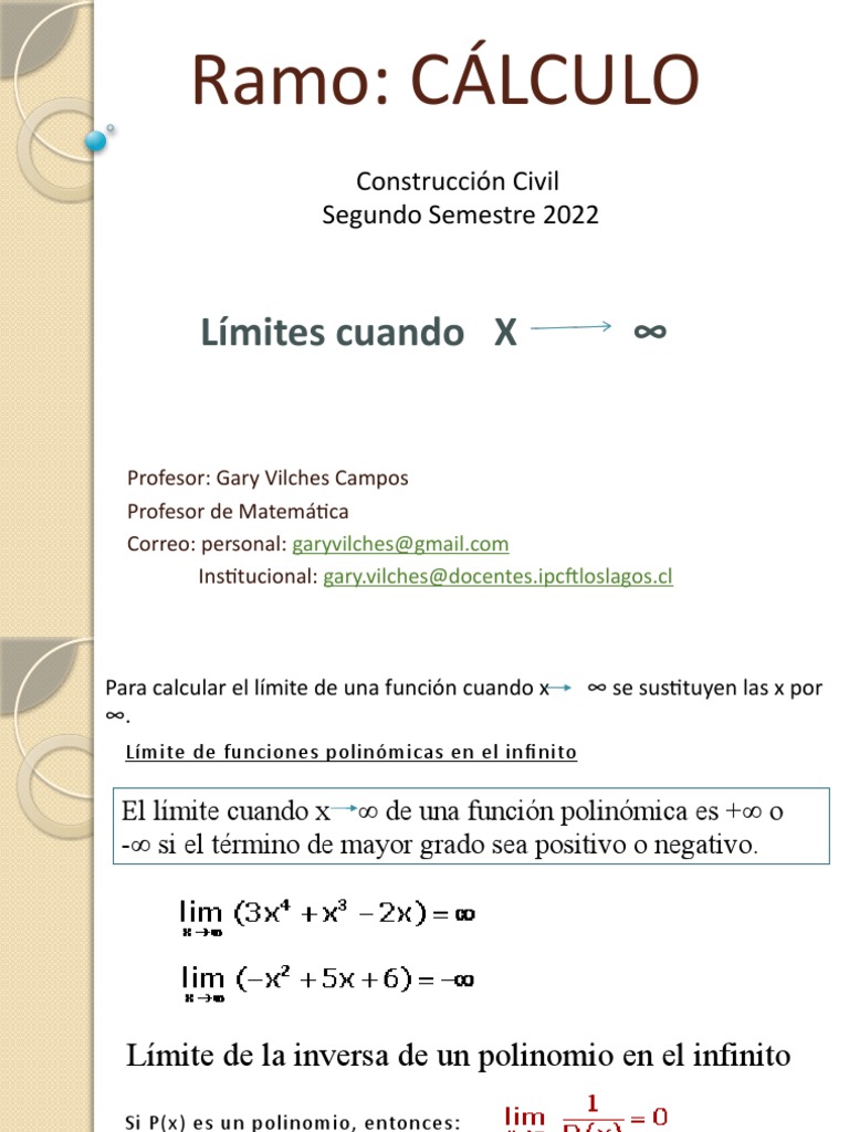 Límite cuando n tiende al infinito | PDF