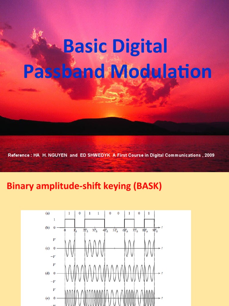 Basic Digital Passband Modulation Pdf Sound Production Technology Physical Layer Protocols