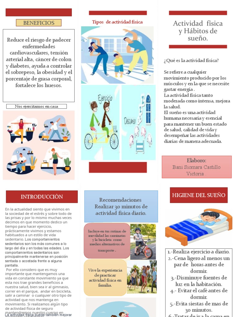 Triptico de Habitos de Actividad Fisica y Sueño | PDF | Dormir | Obesidad Triptico de Habitos de Actividad Fisica y Sueño | PDF | Dormir | Obesidad