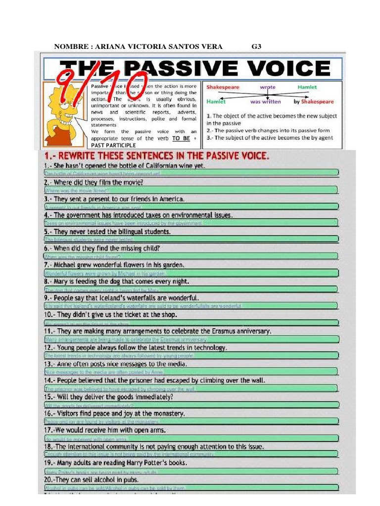 Passive Voice | PDF