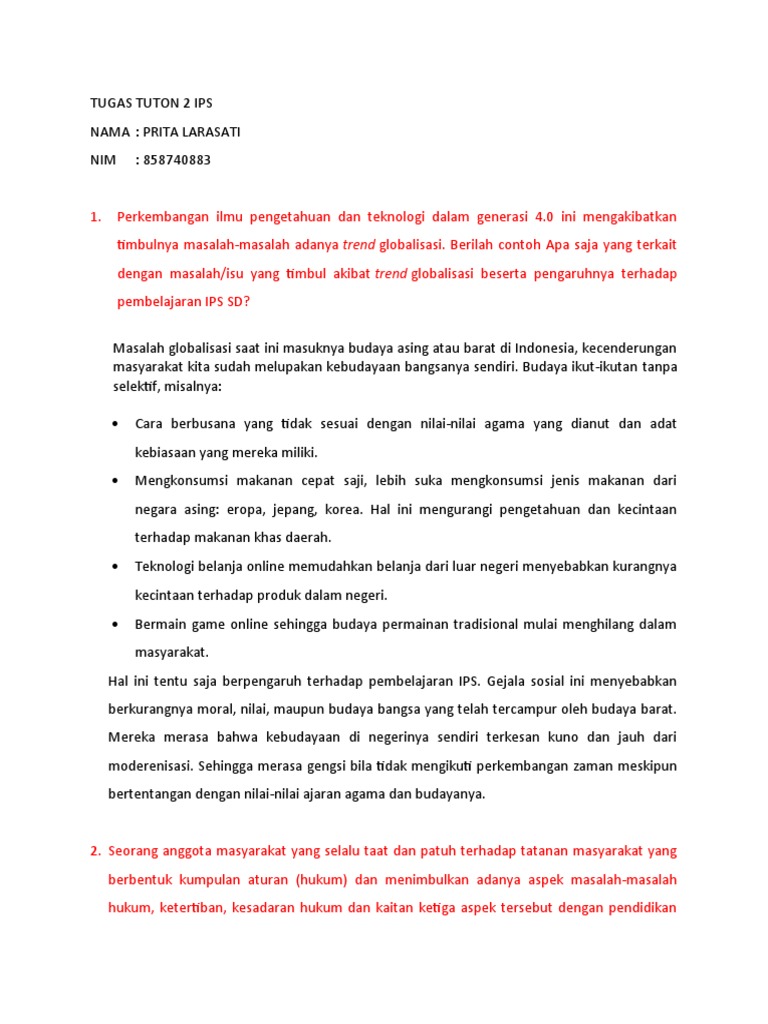 Tugas 2 IPS PGSD UT | PDF