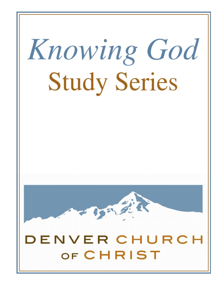 Knowing God Study Series 2011 | PDF | Baptism | Repentance
