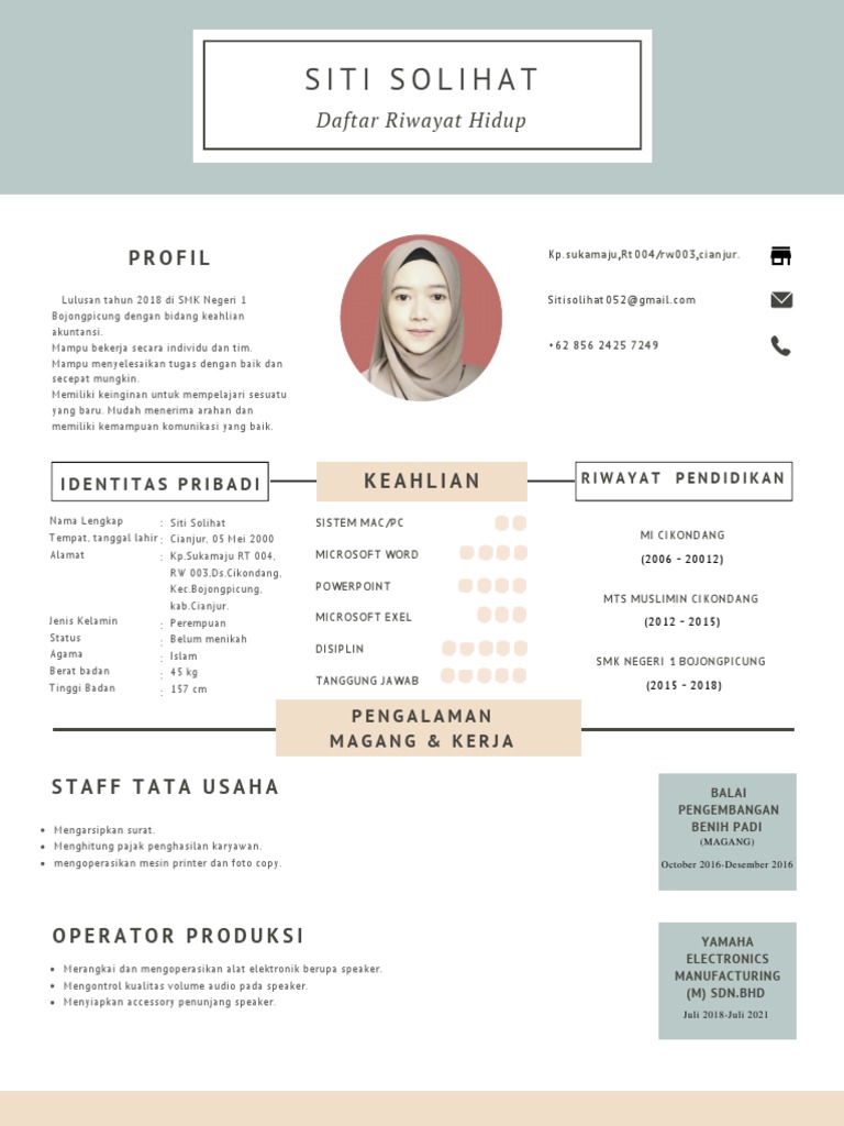 Merah Muda Biru Desain Resume 4 PDF | PDF