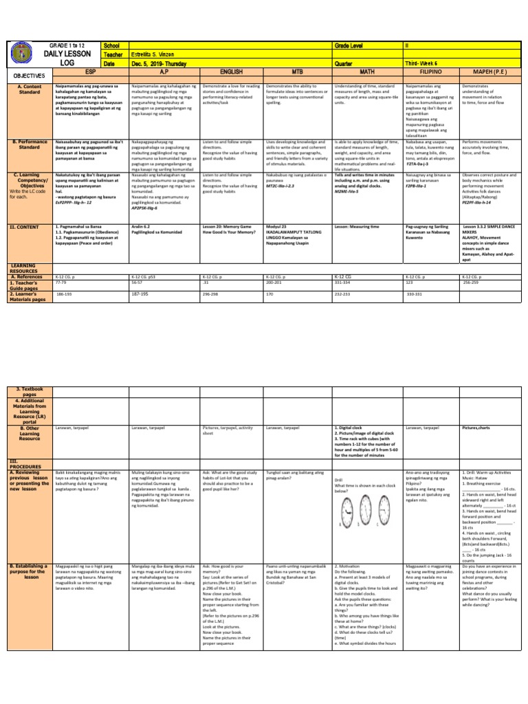 Grade 2 DLL Q3 Week 6 Day 4 | PDF