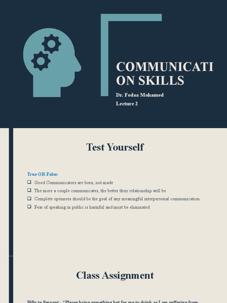 Communication Skills Lecture 2 | PDF | Negotiation | Communication