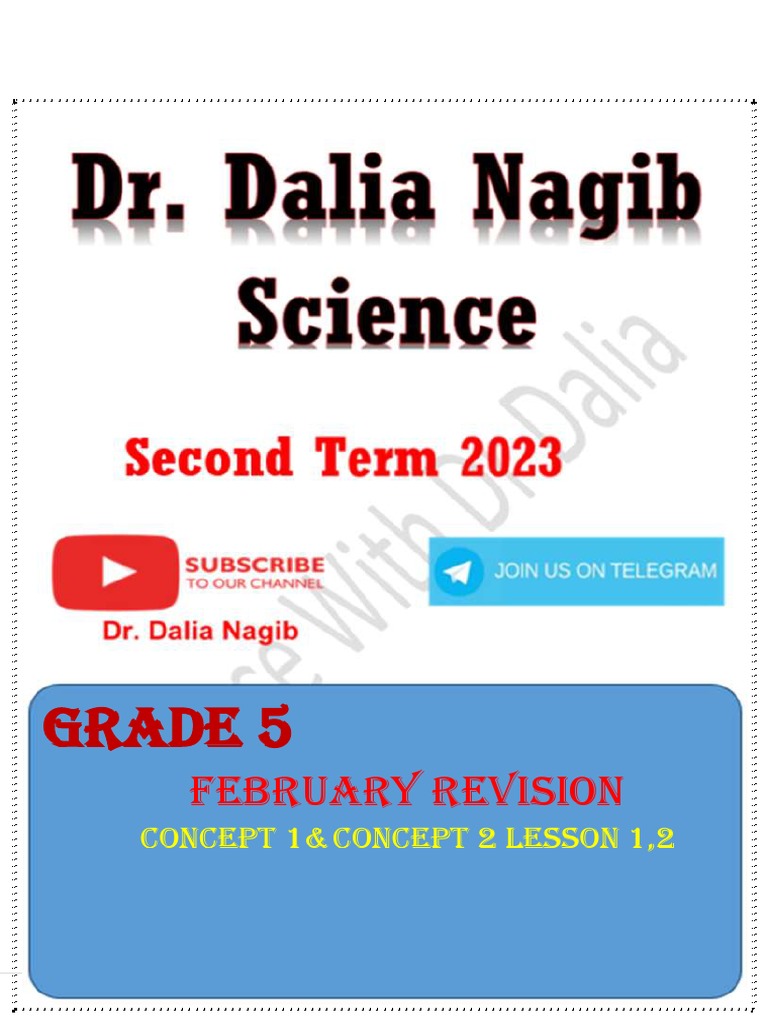 مراجعة فبراير ساينس خامسة Dr Dalia Nagib PDF | PDF | Water | Fresh Water