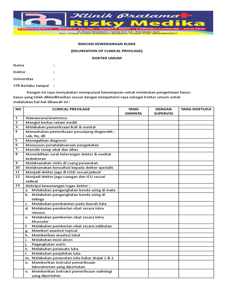 RKK Dokter Umum | PDF