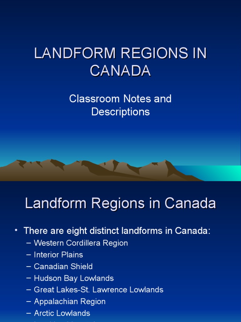 Landform Regions in Canada PPP | PDF | Canadian Prairies | Rocky Mountains