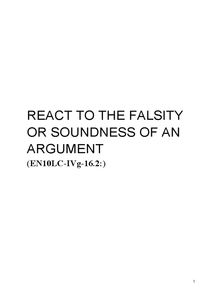 Evaluating Argument Soundness | PDF | Argument | Deductive Reasoning